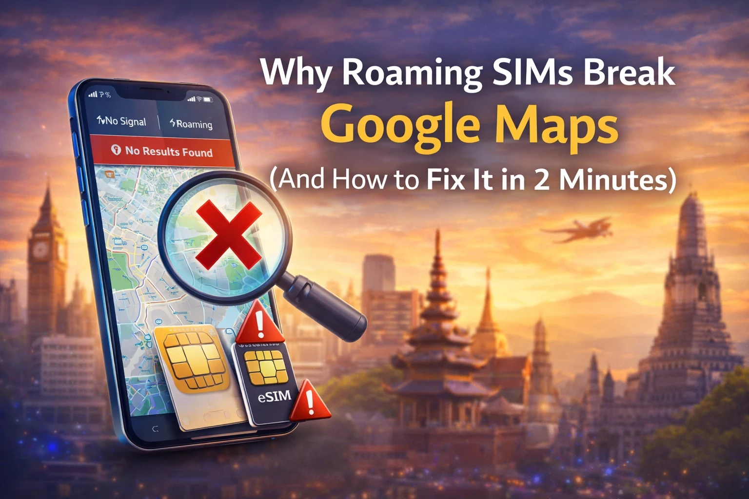 Why Roaming SIMs Break Google Maps (And How to Fix It)