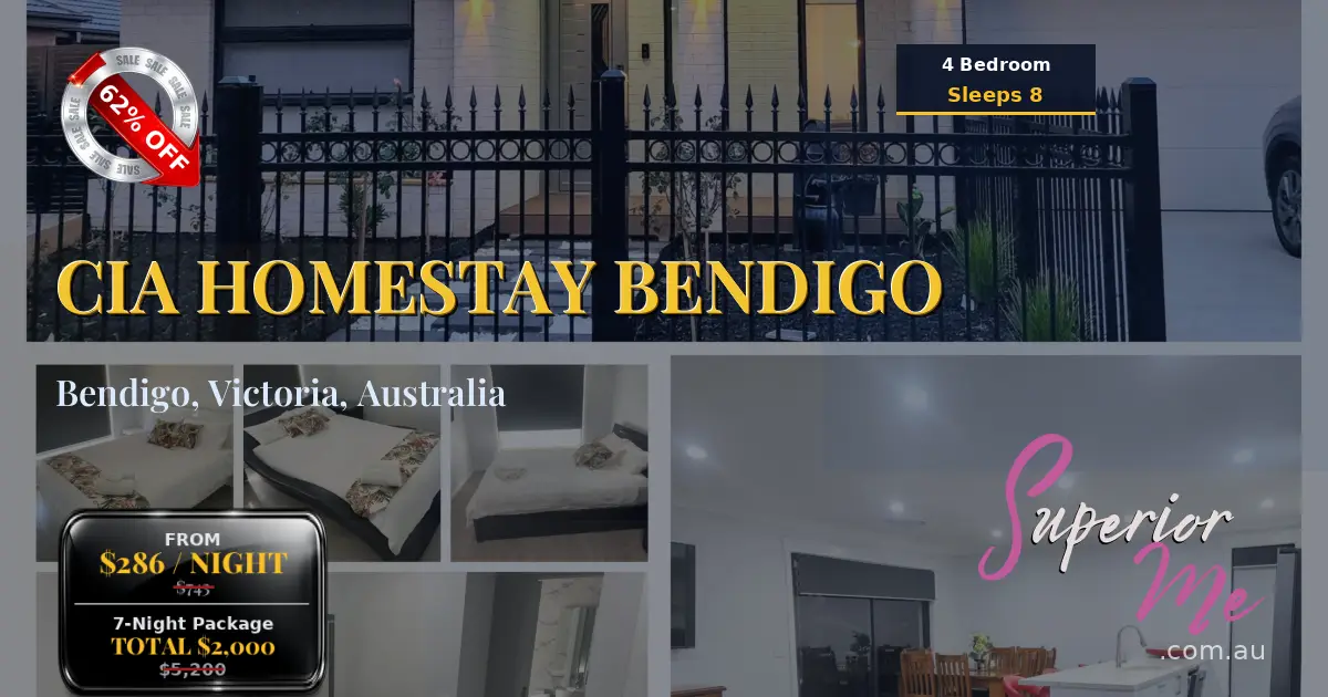 Bendigo Holiday Home With Spa Bath - Sleeps Up To 8
